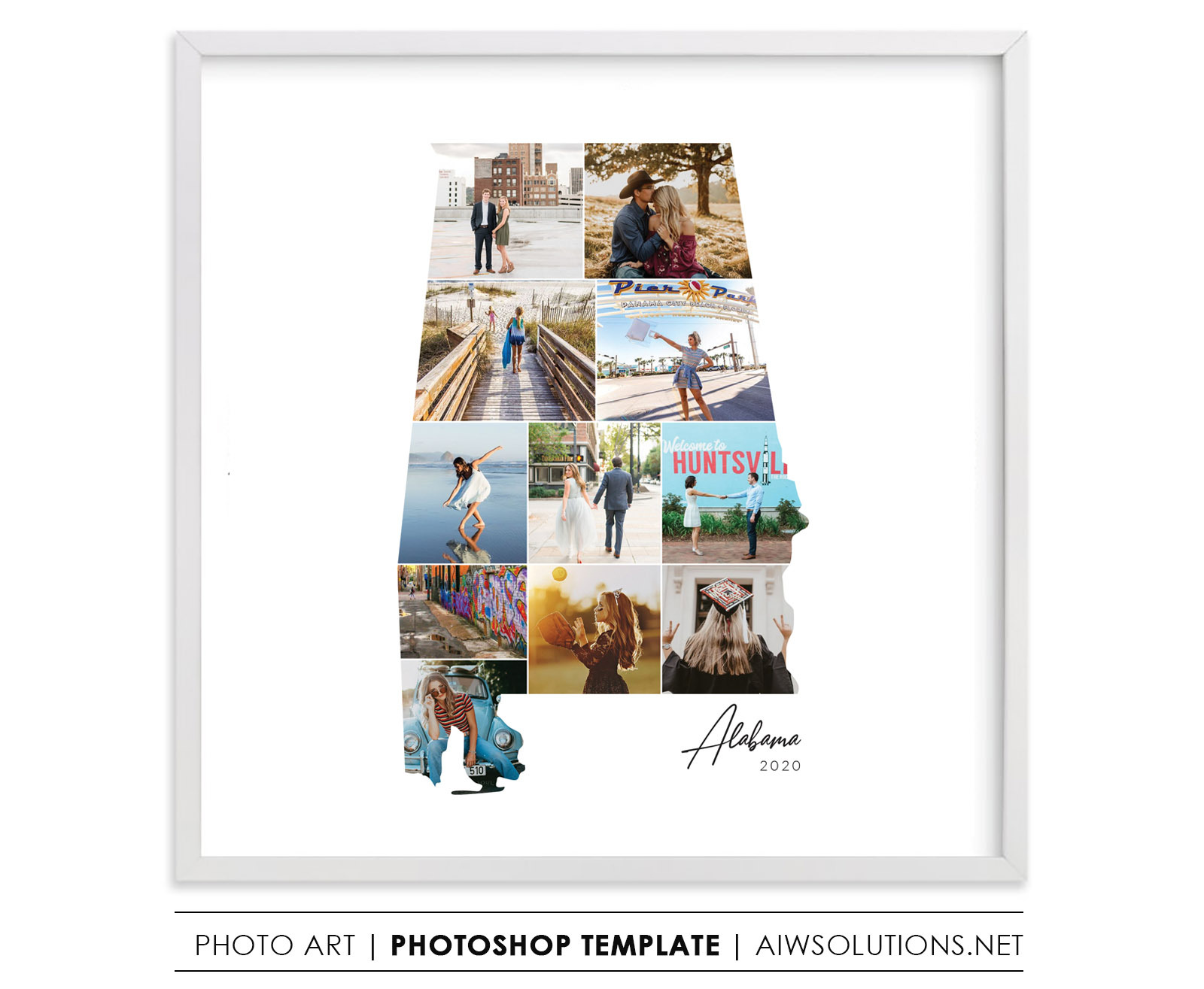 Alabama Map Photo Collage -id40, a Stationery Template by AIW SOLUTIONS