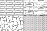 Brick and stone seamless set | Graphic Patterns ~ Creative Market