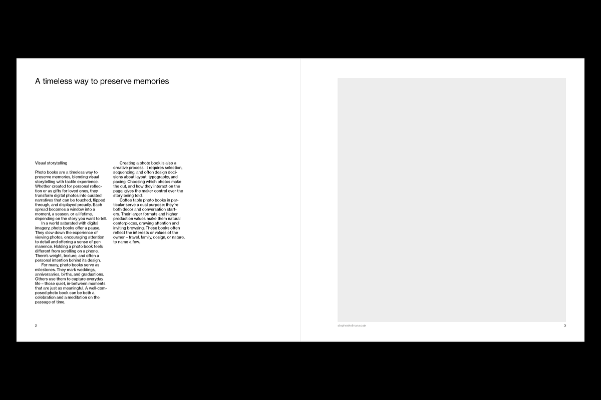 Square Photo Book Grid System | Sans