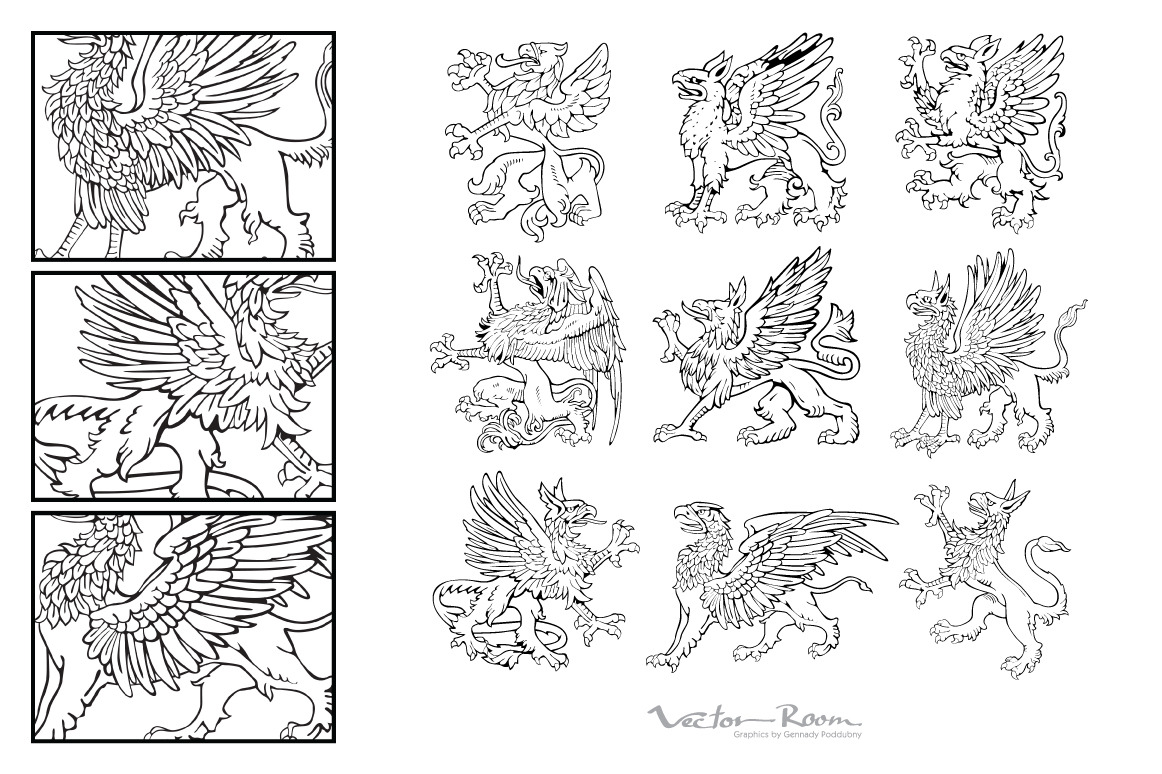 Heraldic Monsters Vol. V, an Illustration by Vector Room