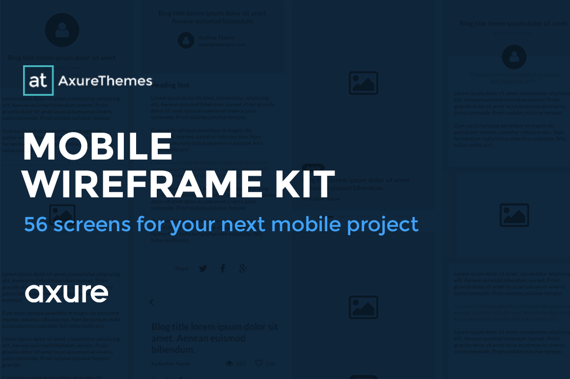 Axure Mobile Wireframe Kit, a Wireframe Template by Axure Themes