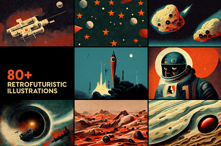 Retro Stars and Moon Background | Illustrations ~ Creative Market