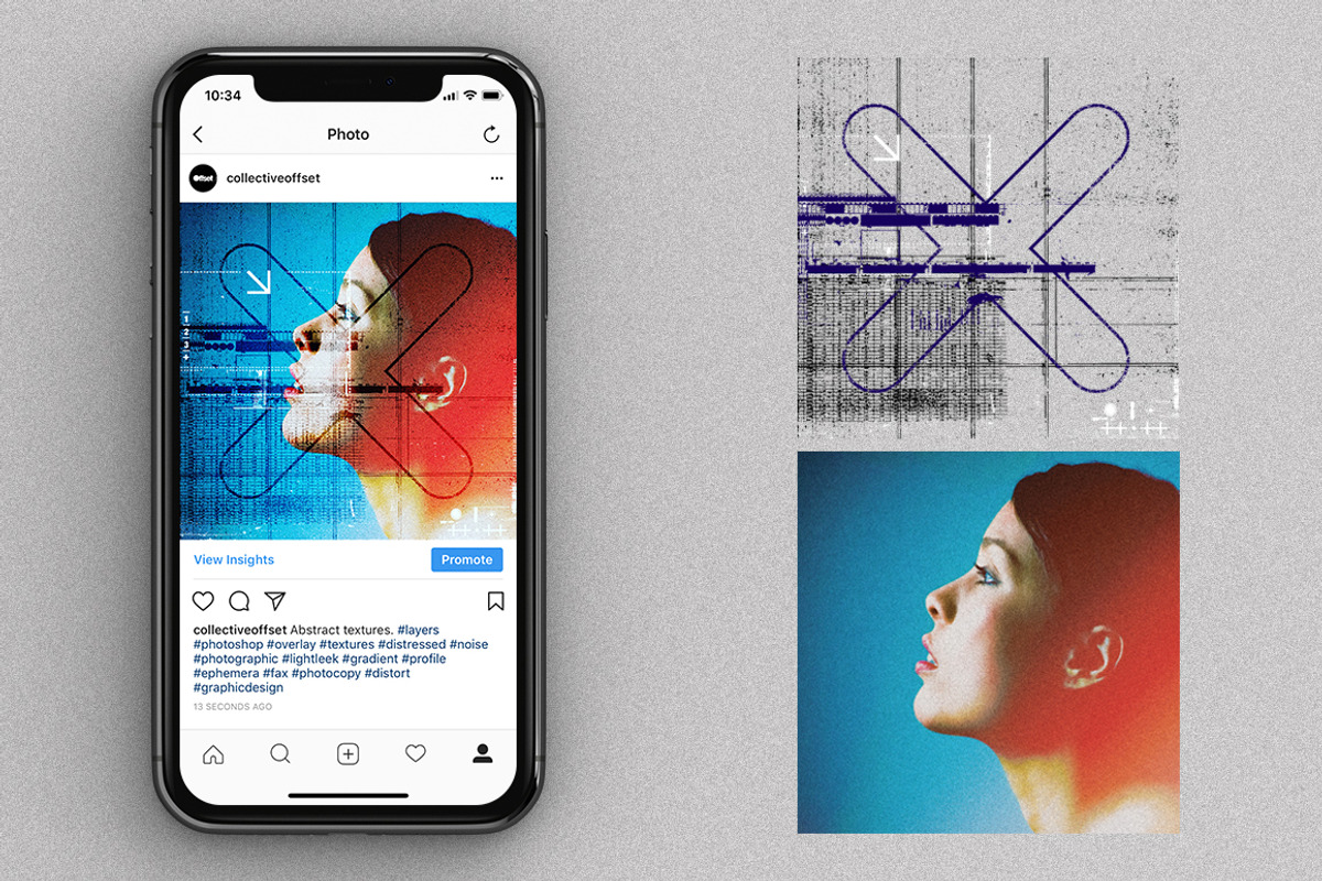 Instagram Abstract Texture Effects, a Social Media Template by Offset