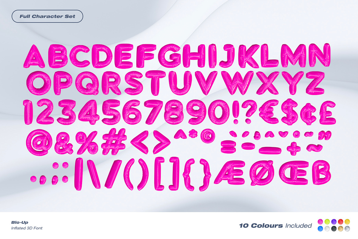 Blo-Up 3D Font Set, a Font by Sam Parrett
