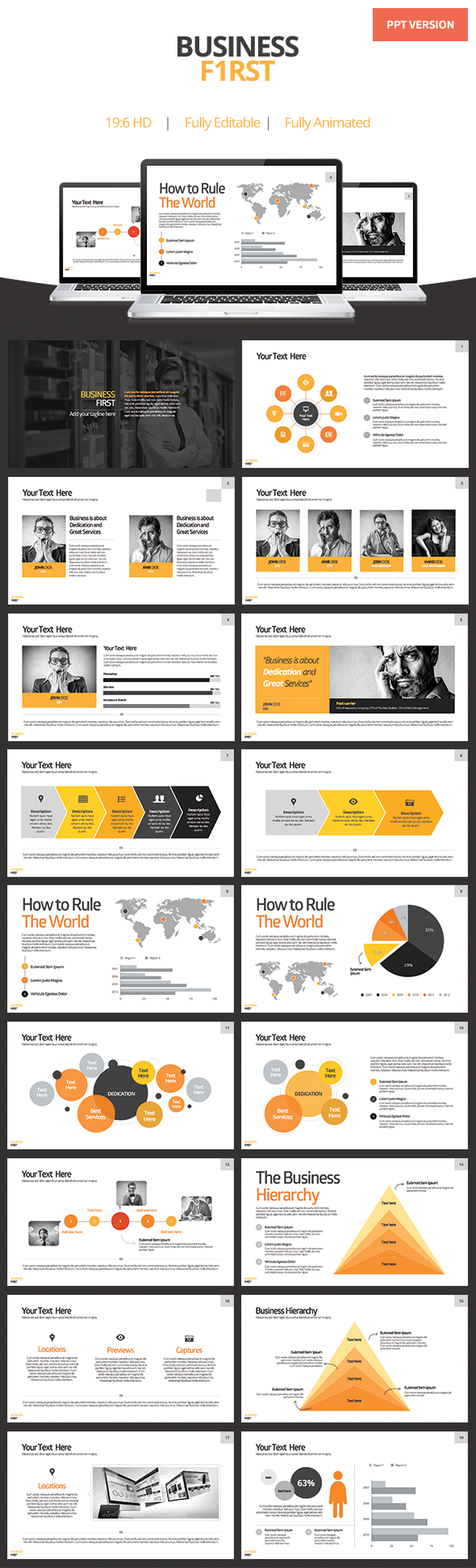 Business First - Powerpoint Template, a Presentation Template by Slidehack