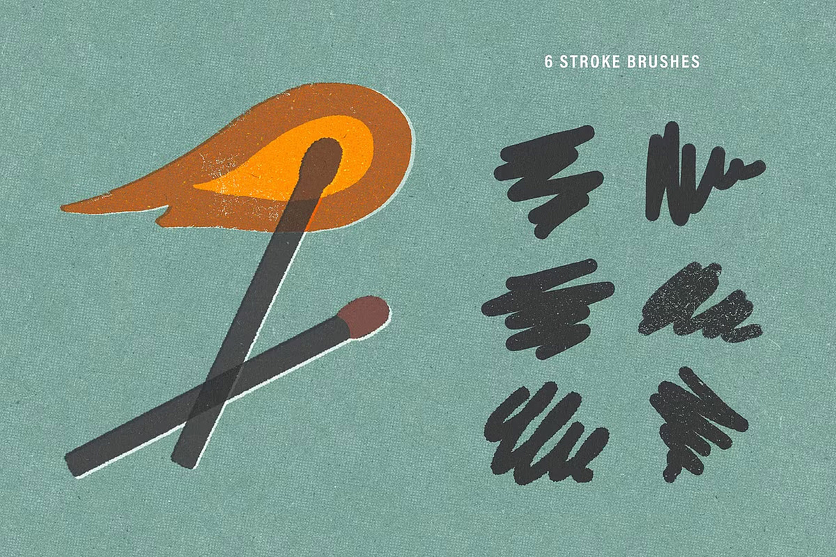 All-App Printing Press Brush Studio, a Brush Add-On by pixelbuddha.net