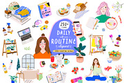Daily self care routine checklist, an Object Graphic by Ruslana Lubenets