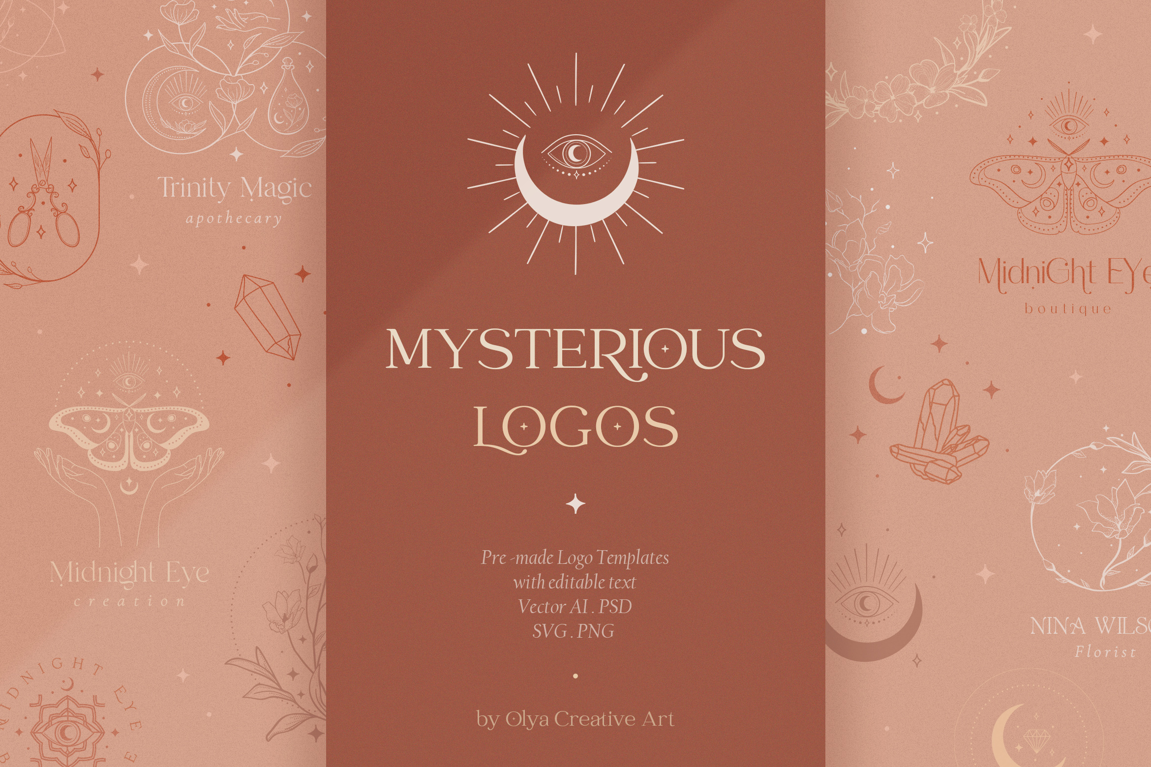 Logo Templates Collection ~ Mystic, a Branding & Logo Template by Olya ...