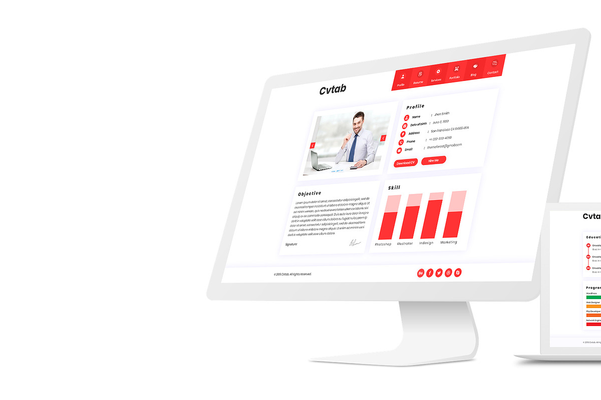 CV Resume Portfolio HTML5 Template, a HTML Template by createuiux