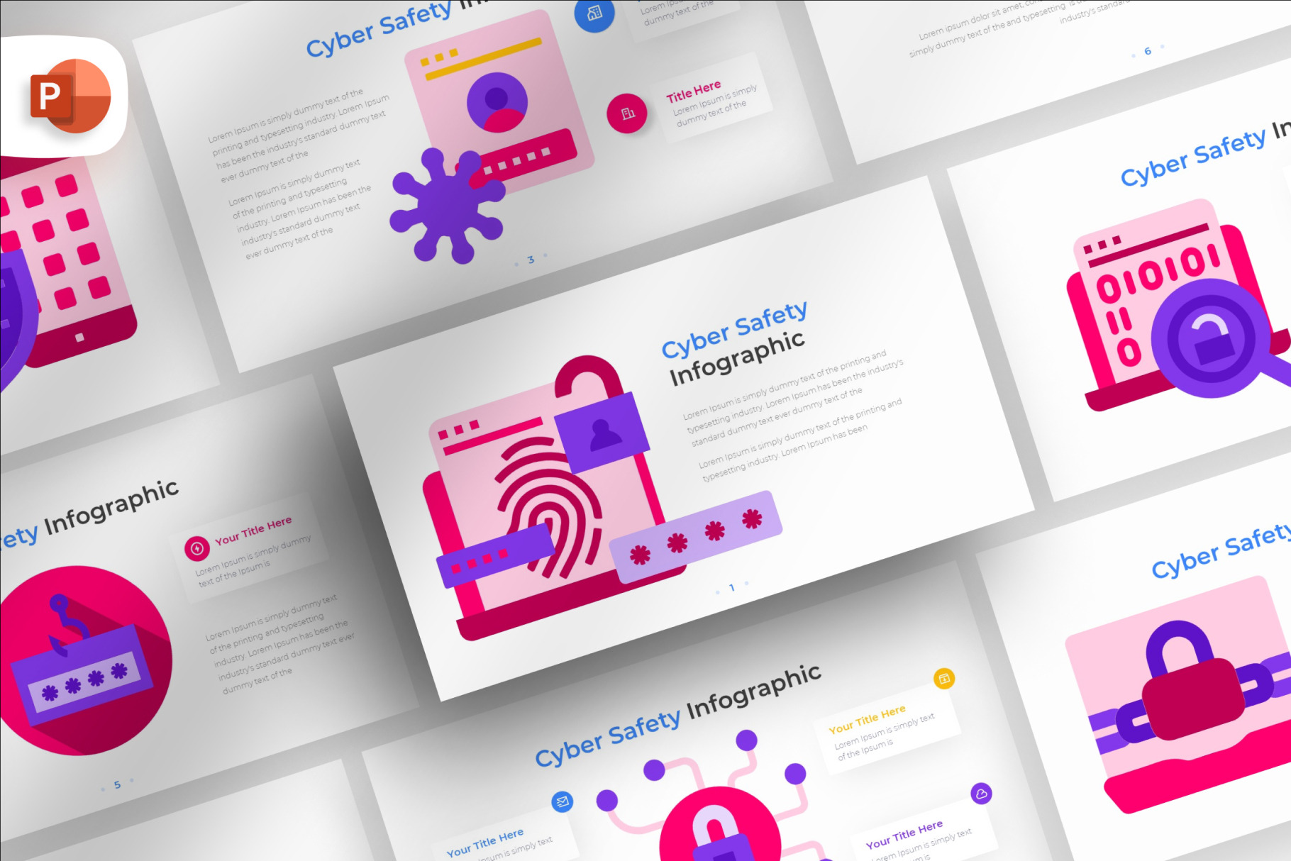 Cyber Safety PowerPoint - Infographic Template | Creative Market