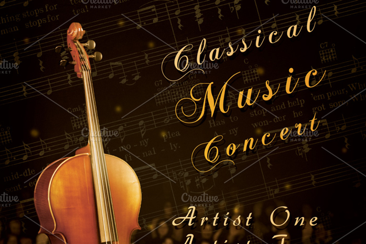 Classic Music Concert Flyer, a Flyer Template by Krukowski Graphics