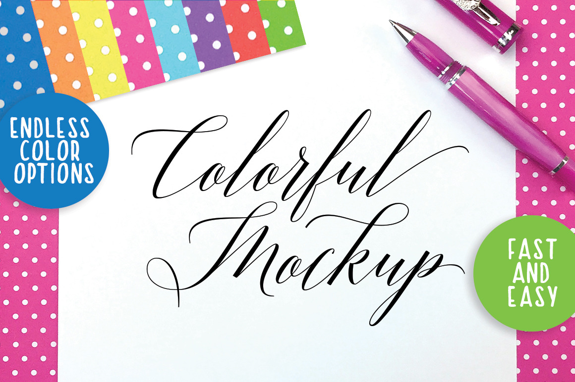 Colorful Mockup, a Mockup by Winterbird