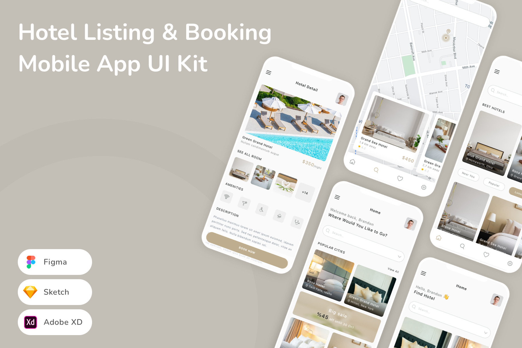 Hotel Listing & Booking App UI Kit, an UI Kit Template by Betush ...