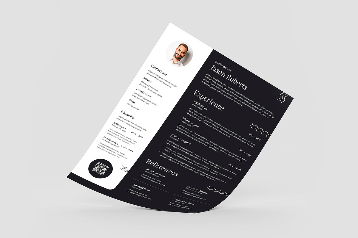 Designer Resume CV Flyer Canva | Creative Market