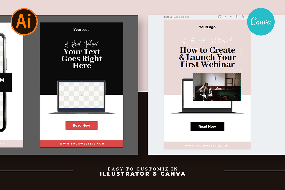 Modern Pinterest Templates + Mockups, a Social Media Template by ...