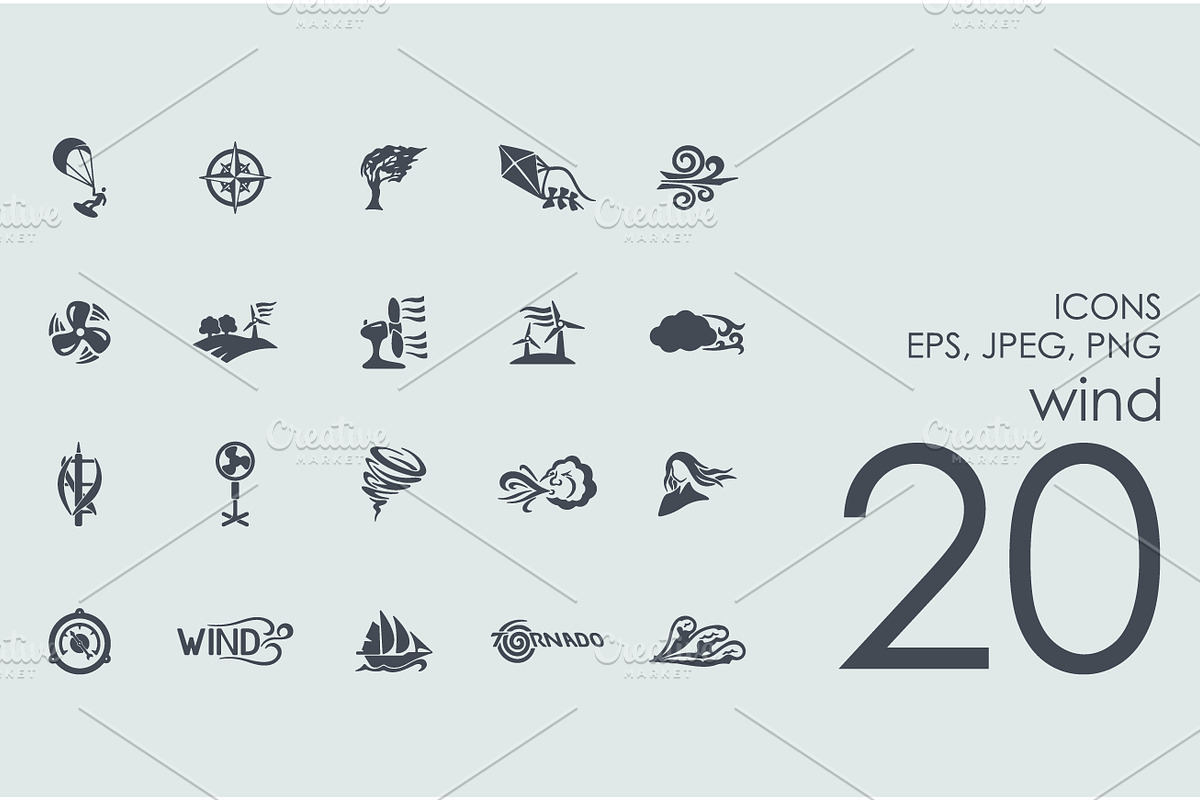 20 wind icons, an Icon by Palau