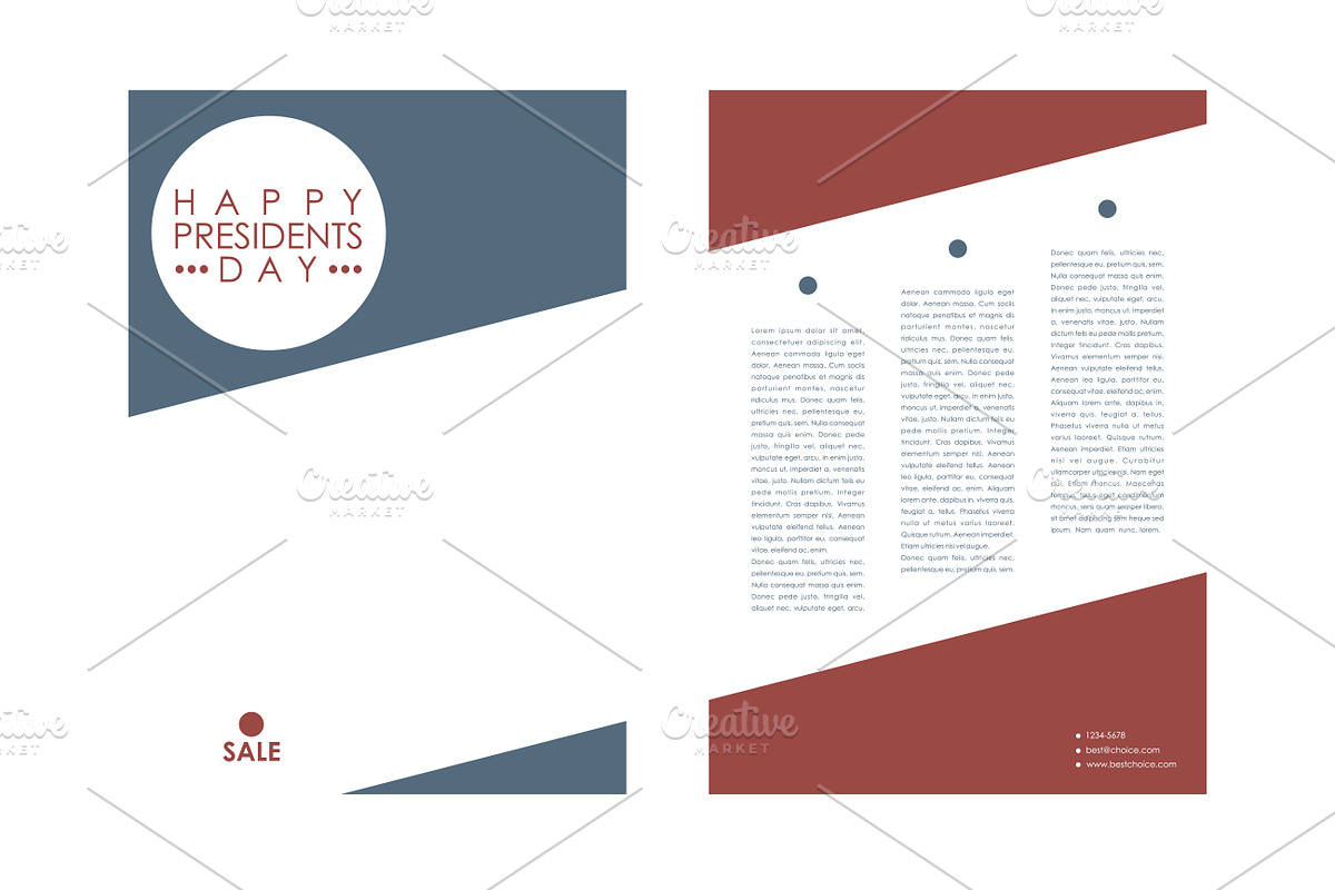 President's Day brochures, a Brochure Template by Palau