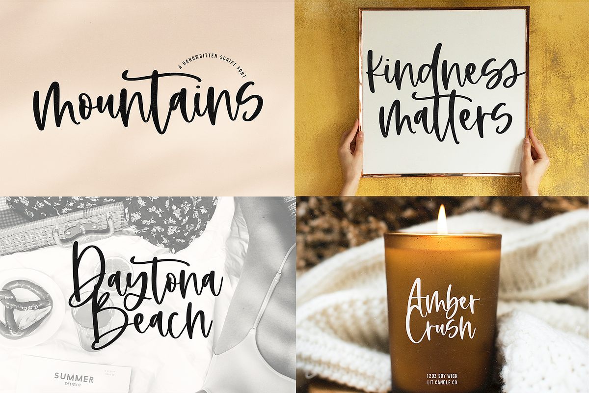 Modern Script FONT BUNDLE, a Script Font by KA Designs