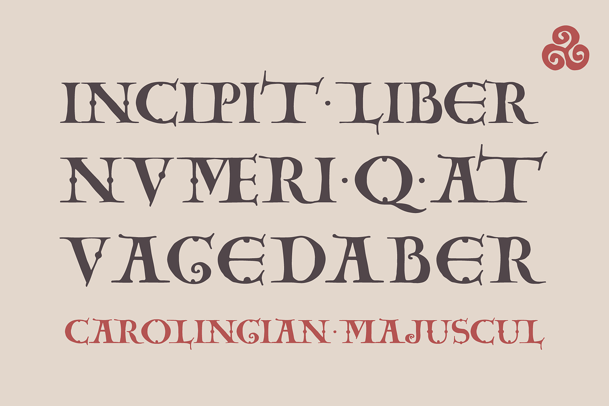 Carolingian Majuscule medieval font