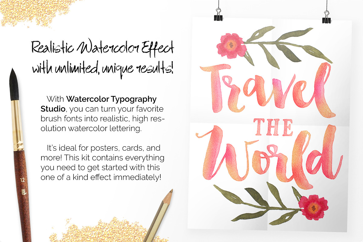 Watercolor Lettering Studio Pro, a Plug-in Add-On by Drifter Studio ...