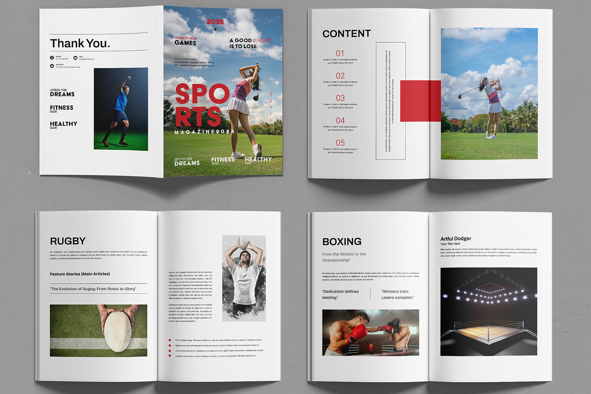 Sports Magazine Layout