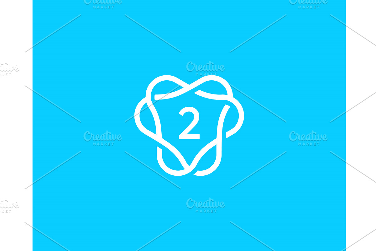 Number 2 logo icon design template, a Branding & Logo Template by ...
