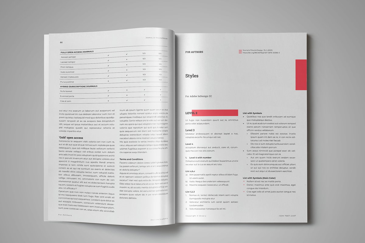 Academic Journal Template in Adobe InDesign