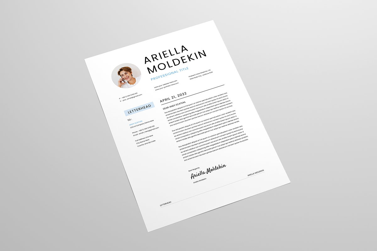 Resume | MS Word & Indesign, a Resume Template by Leaflove