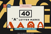 CHEAP! 40 "A" marks for custom logos | Branding & Logo Templates ...