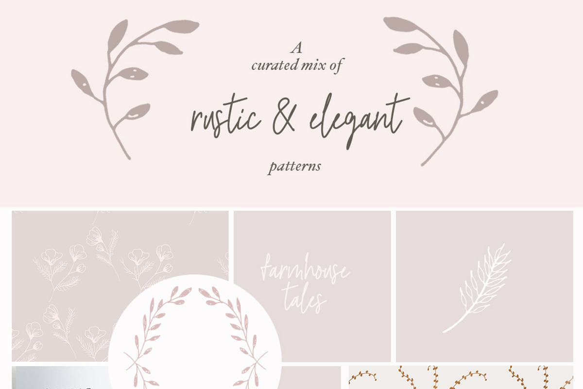 Modern Subtle Floral Patterns Bundle, a Pattern Graphic by Laras Wonderland