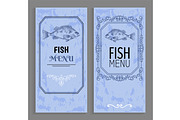 Template of Fish Menu Sample with, an Animal Illustration by robuart
