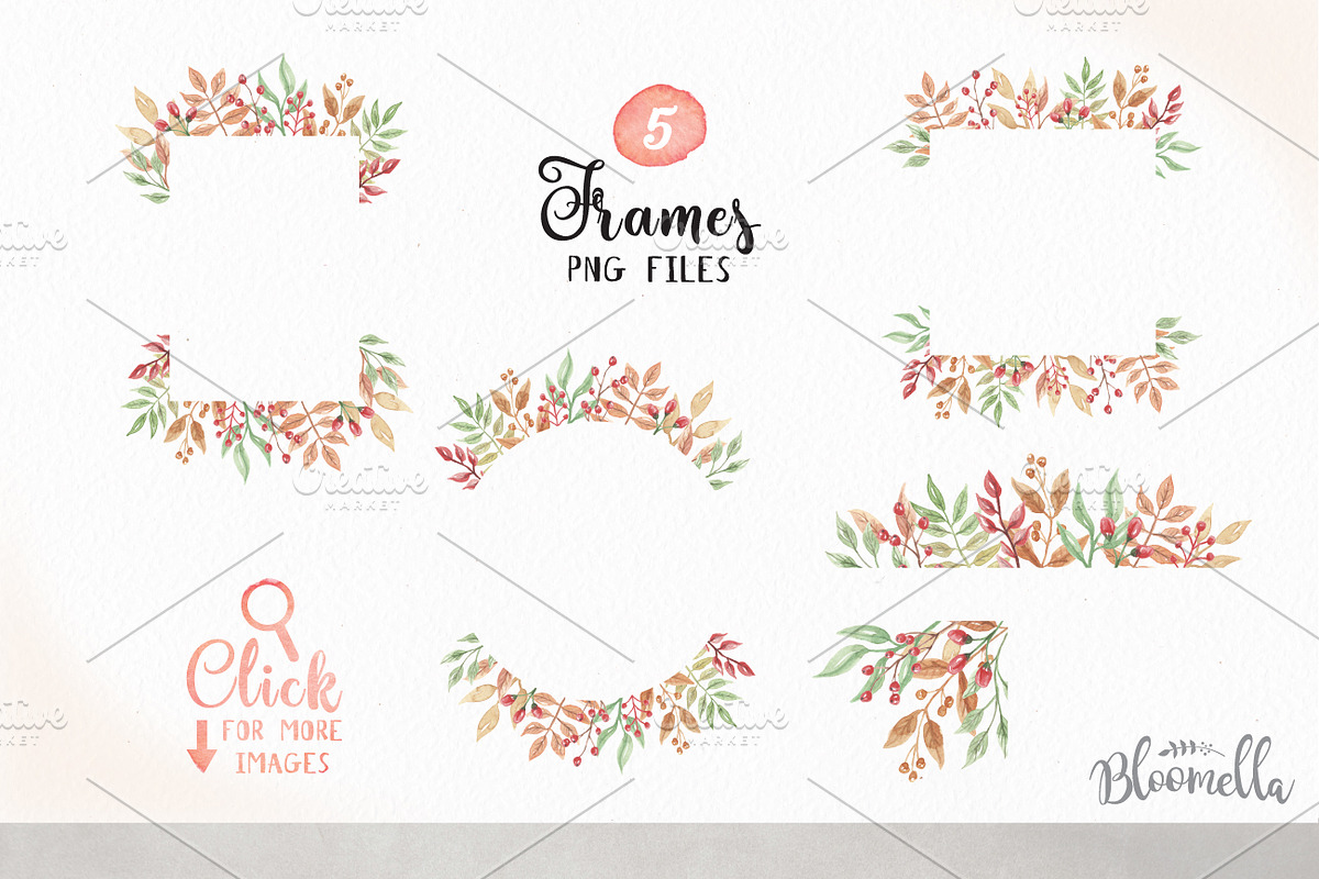 Fall Clip Art Autumn Watercolor, a Graphic by Bloomella