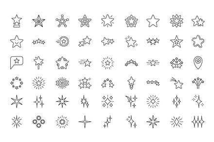 Retro Neon Vector Icons Set, an Outline Icon by Anna_leni