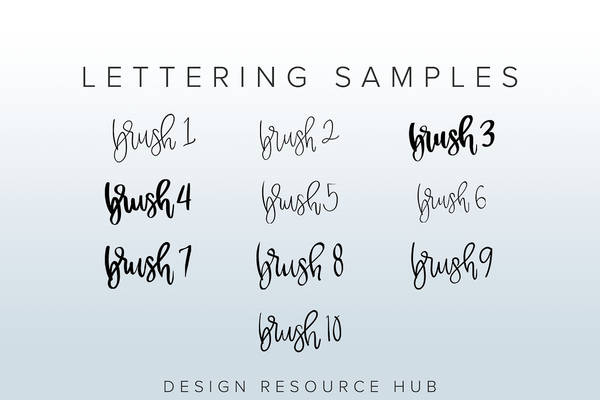 Smooth Calligraphy Procreate Brushes