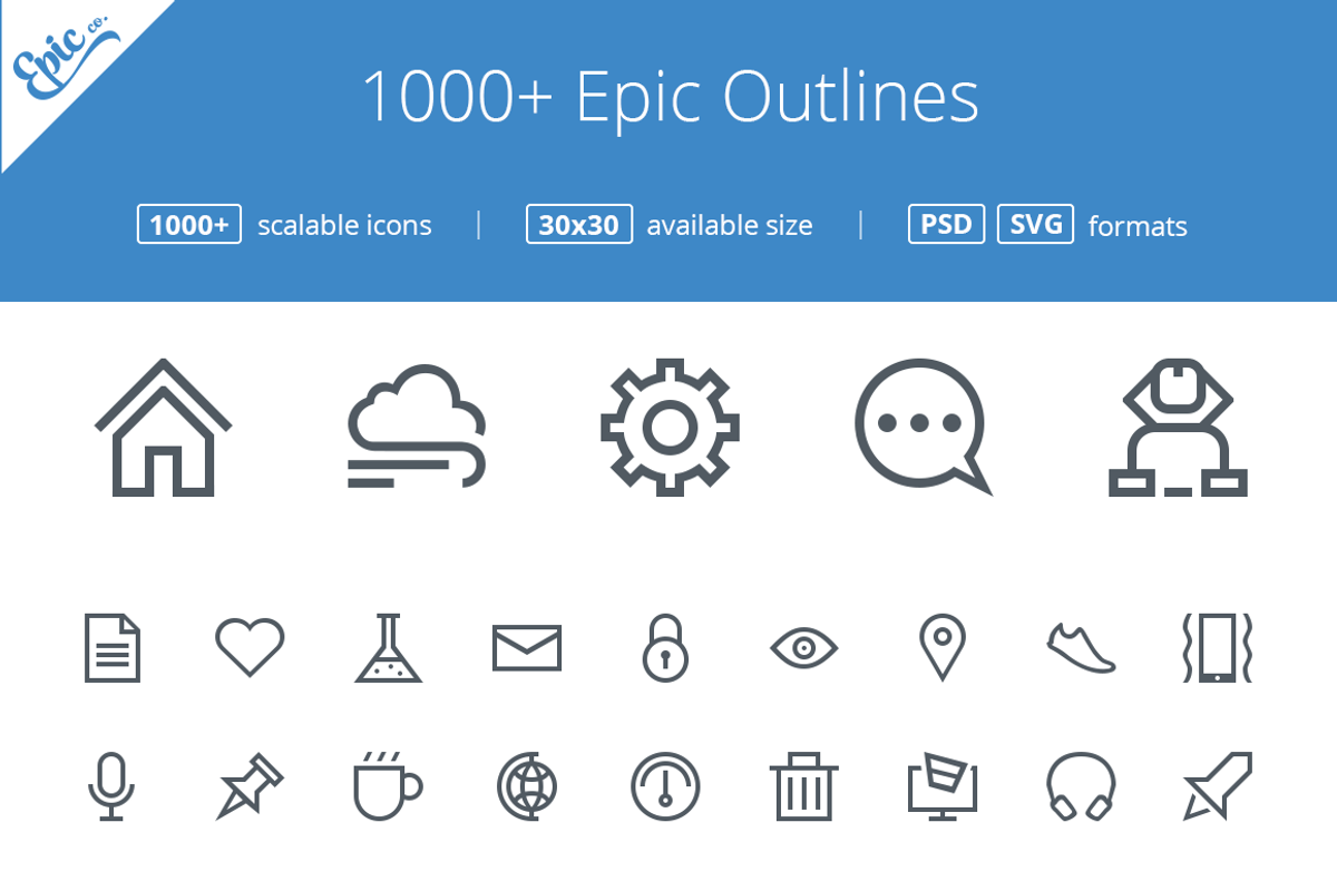 1000+ Epic Outline icons, an Outline Icon by EpicShop