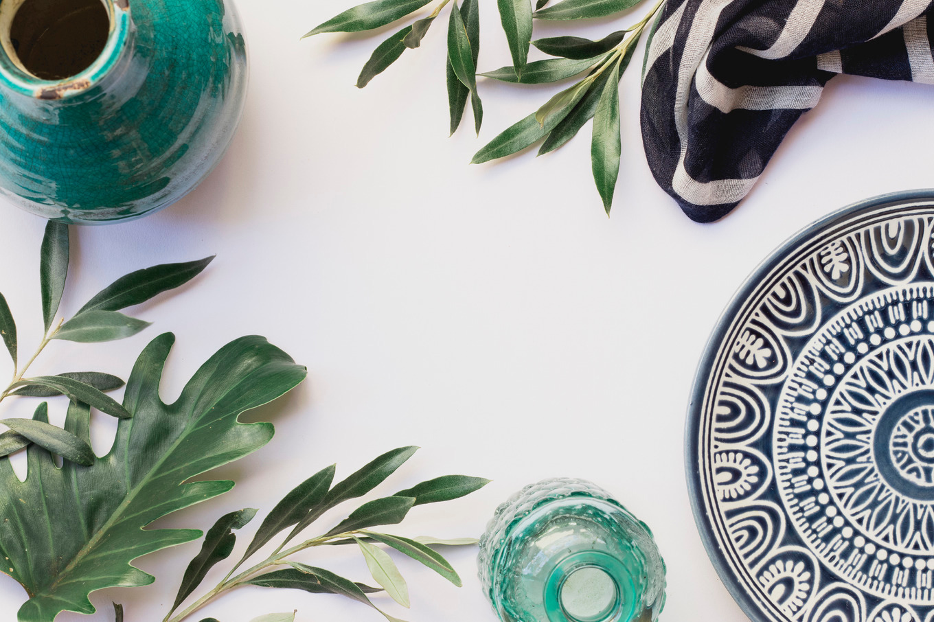 Blue and Green Flat Lay, a Business Photo by René Jordaan Photography