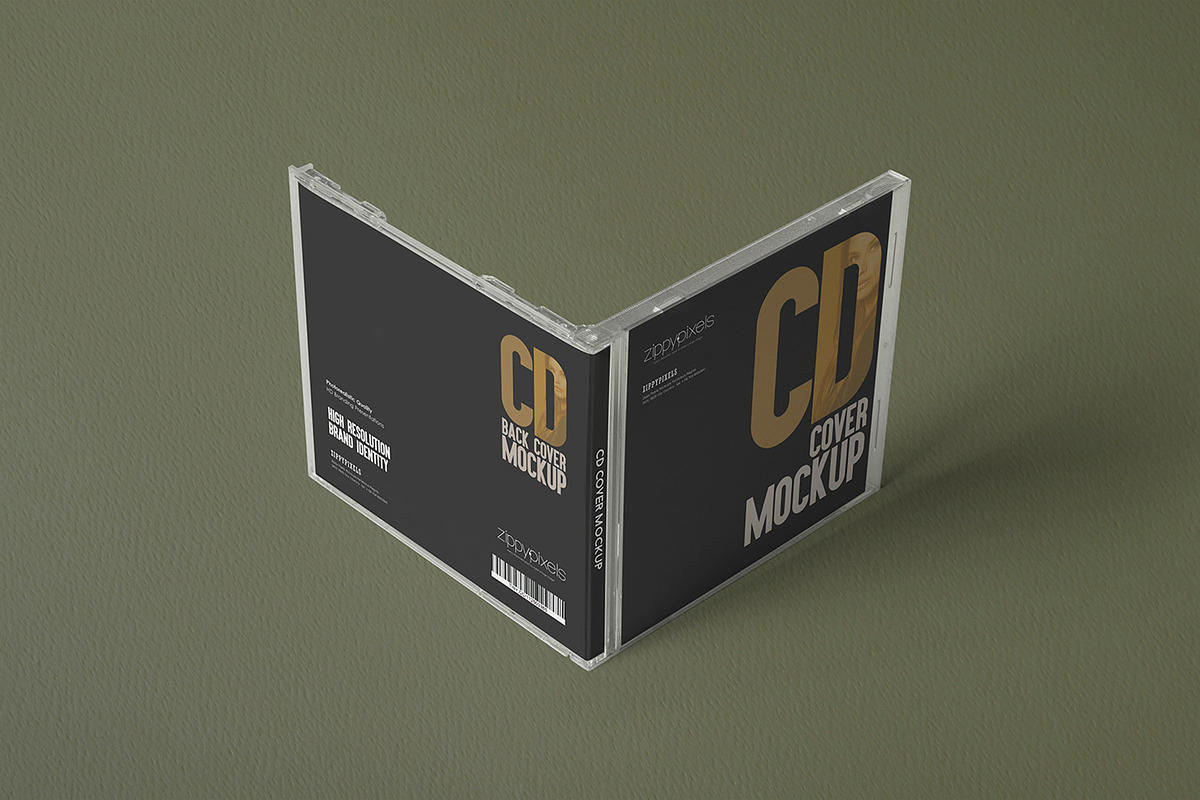 CD Cover Mockups, a Product Mockup by ZippyPixels