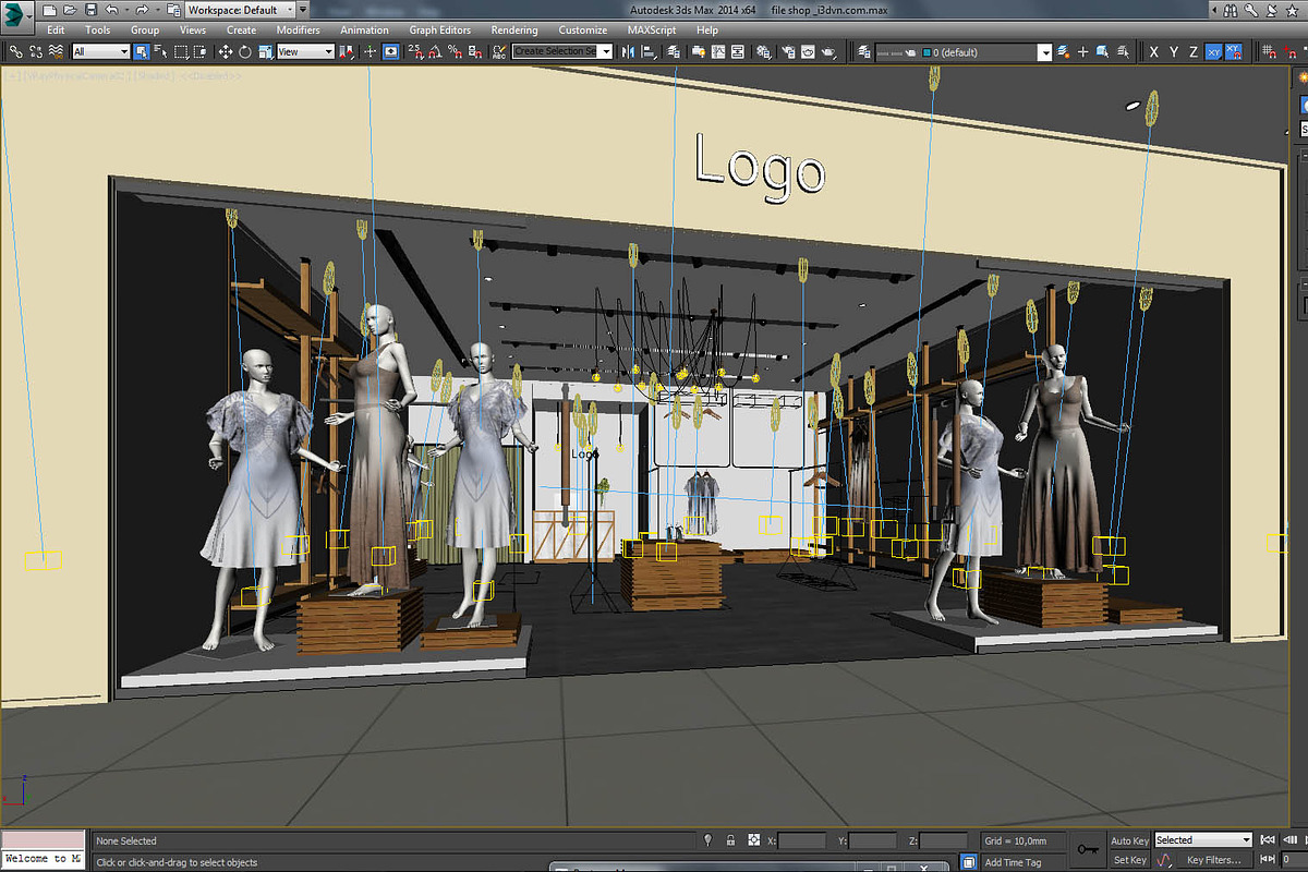 Store Shop interior in Mall, an Architecture 3D Model by VisualCG