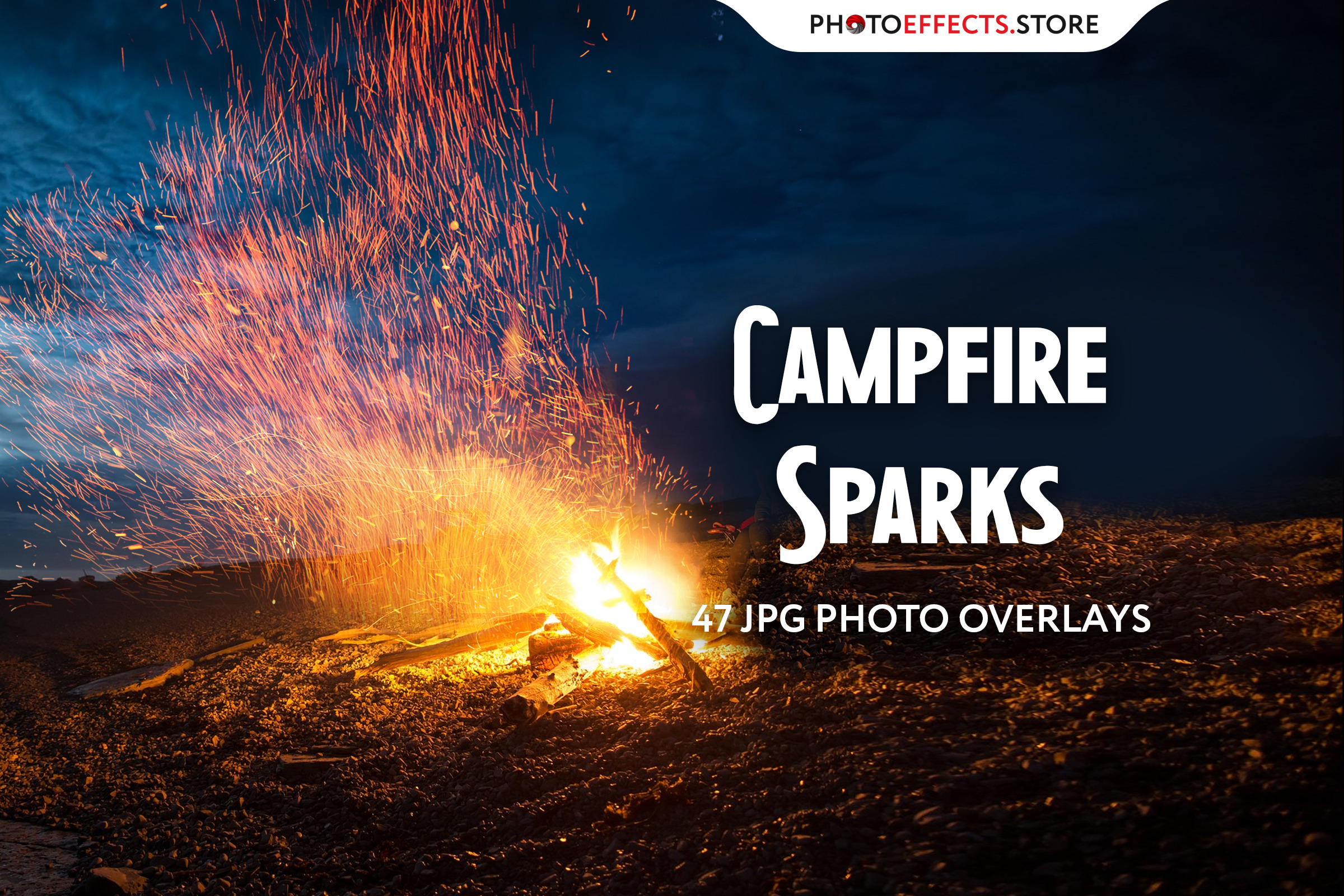 47 Campfire Spark Photo Overlays