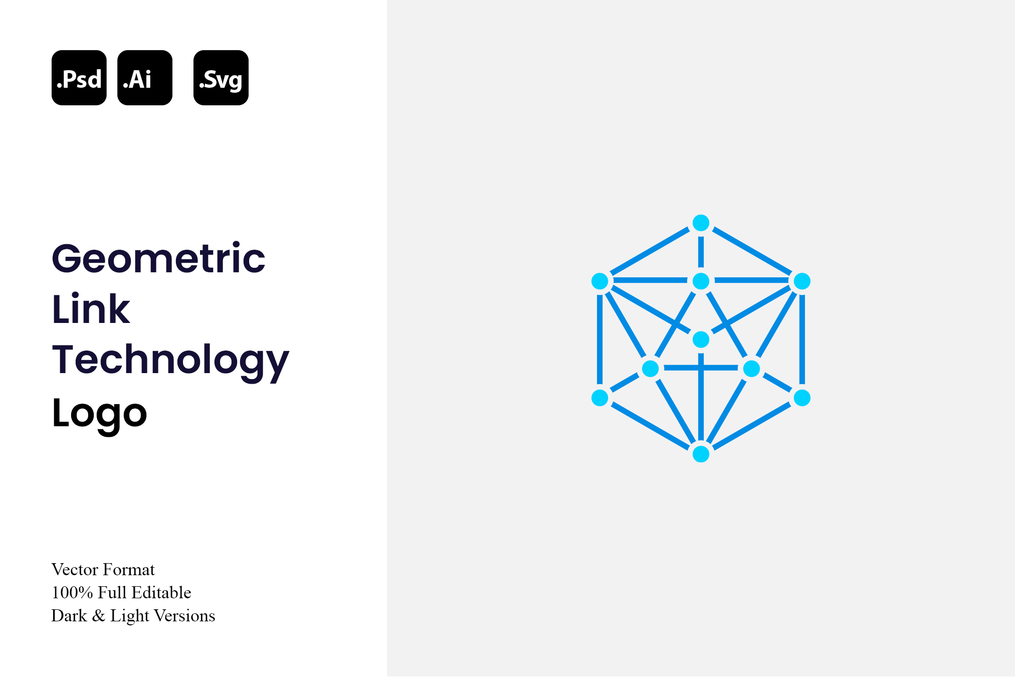 Geometric Link Technology Logo | Creative Market