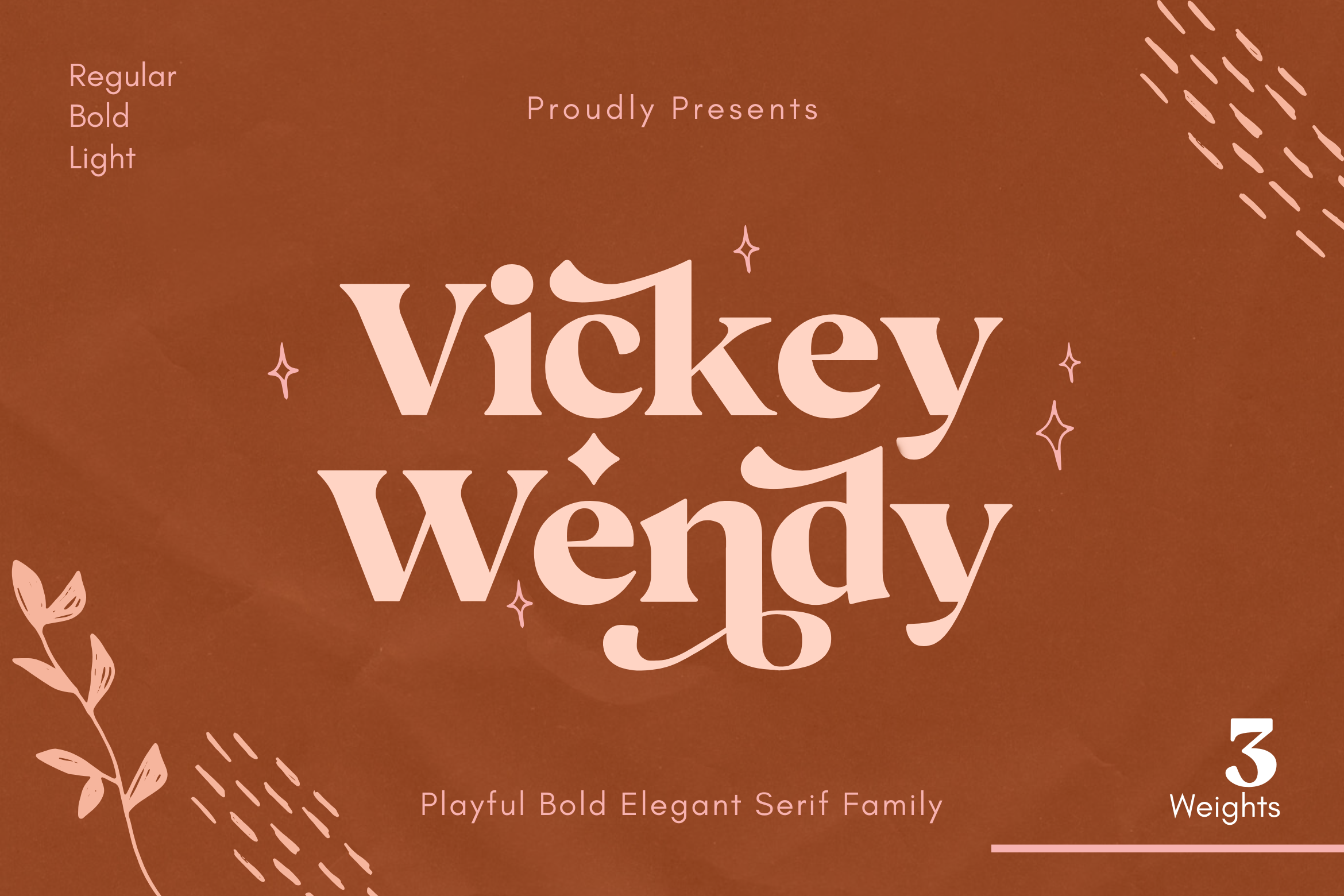 Vickey Modern Vintage Typeface, a Serif Font by Creative Corner