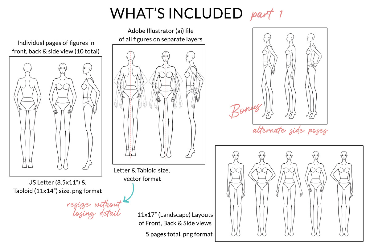 Straight Poses Expanded Pack Female, a Person Illustration by Art by Lin