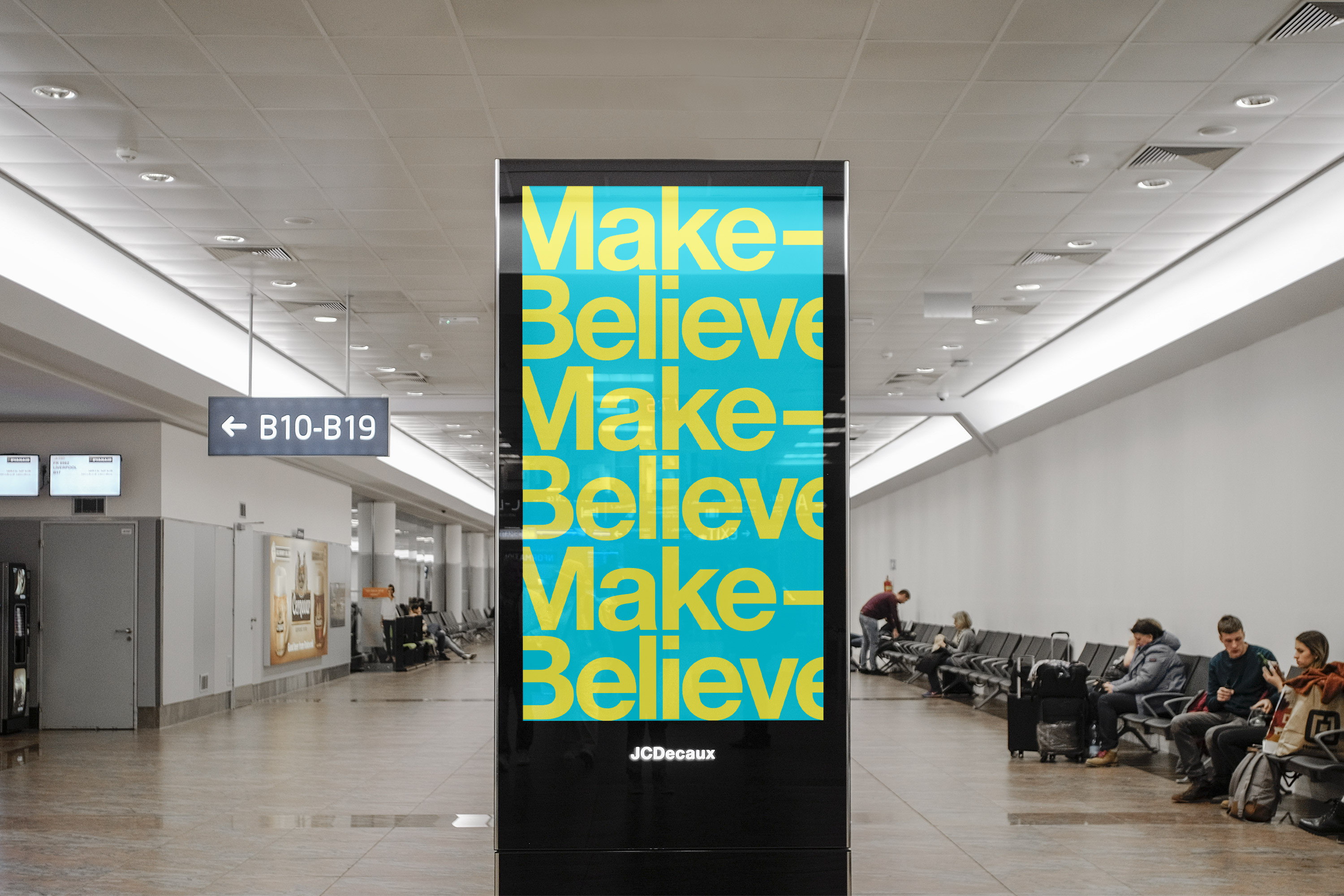 Digital poster screen mockup, a Product Mockup by MakeBelieve