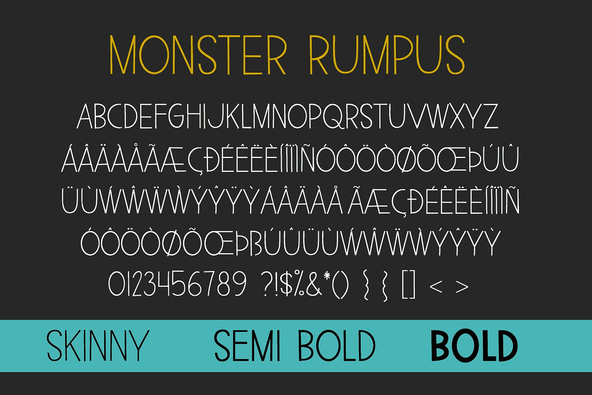 New!! Monster Rumpus Font, a Handwritten Font by Sabrina Schleiger Design