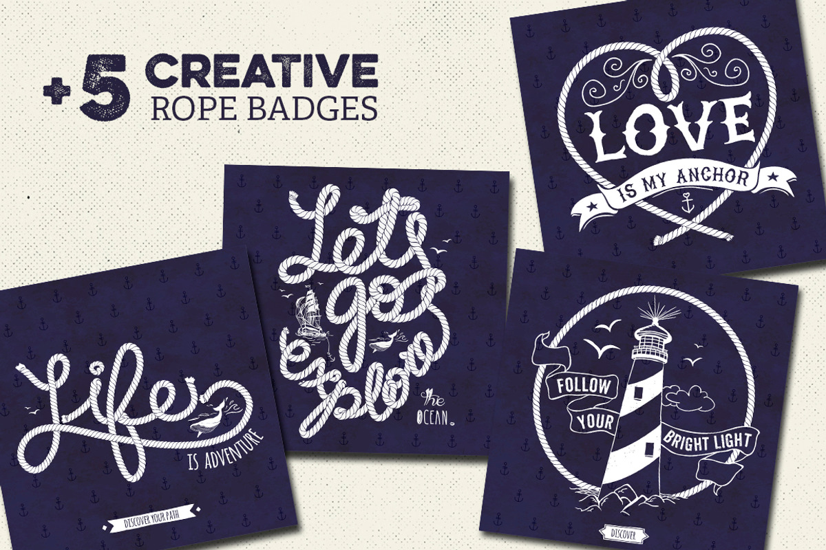 Nautical vector pack, an Illustration by SoNice