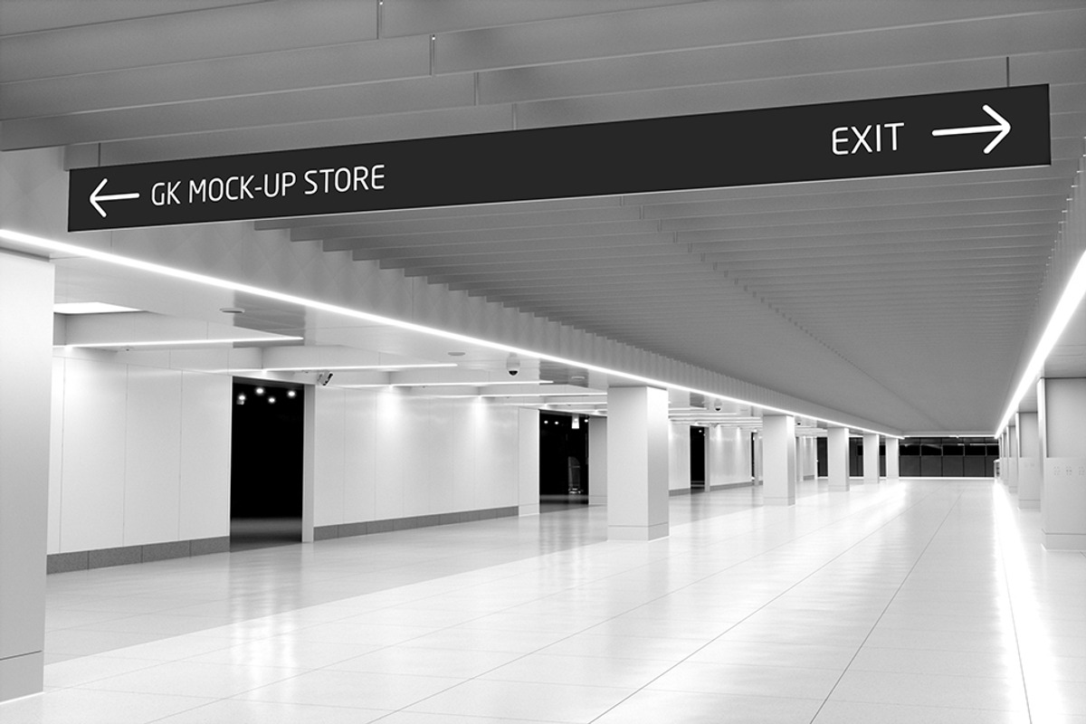 Navigation / Wayfinding Mock-up, a Product Mockup by GK Creative