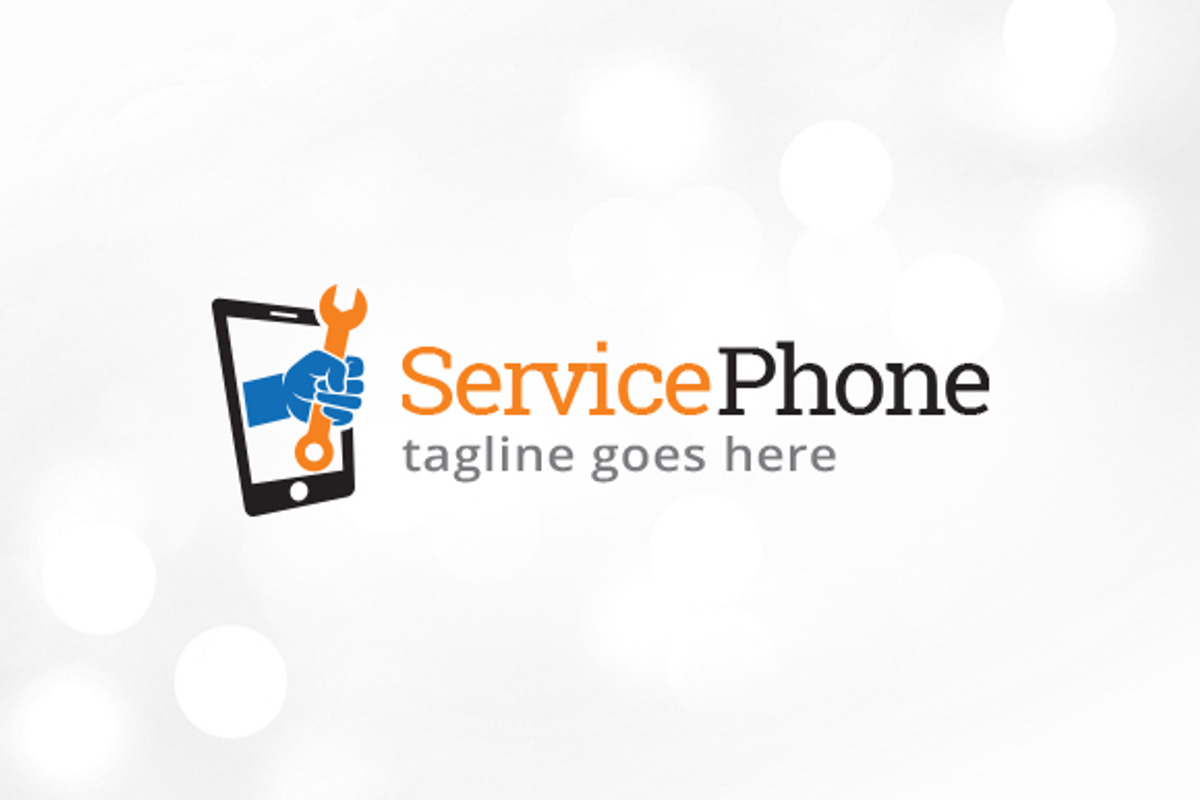 Service Phone Logo Template Design, a Branding & Logo Template by ...