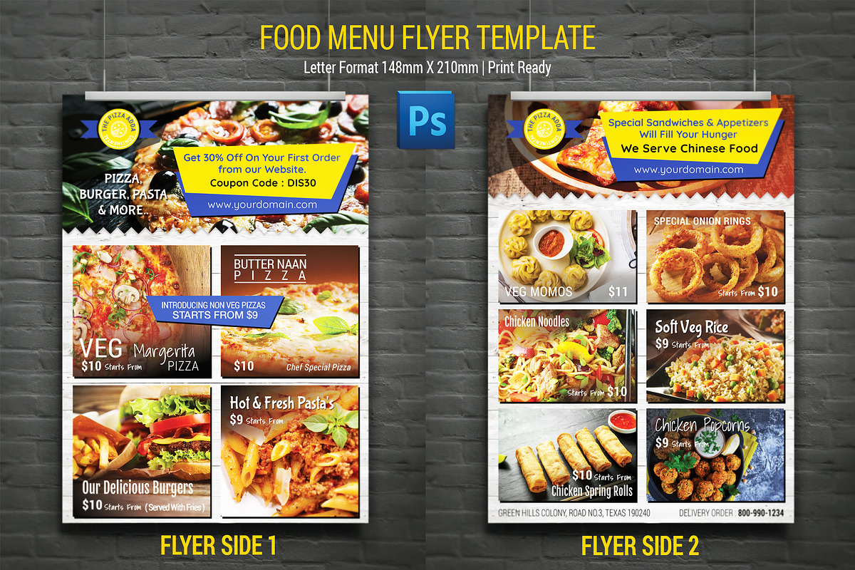 Food Menu Card Flyer Template, a Flyer Template by settysantu ...