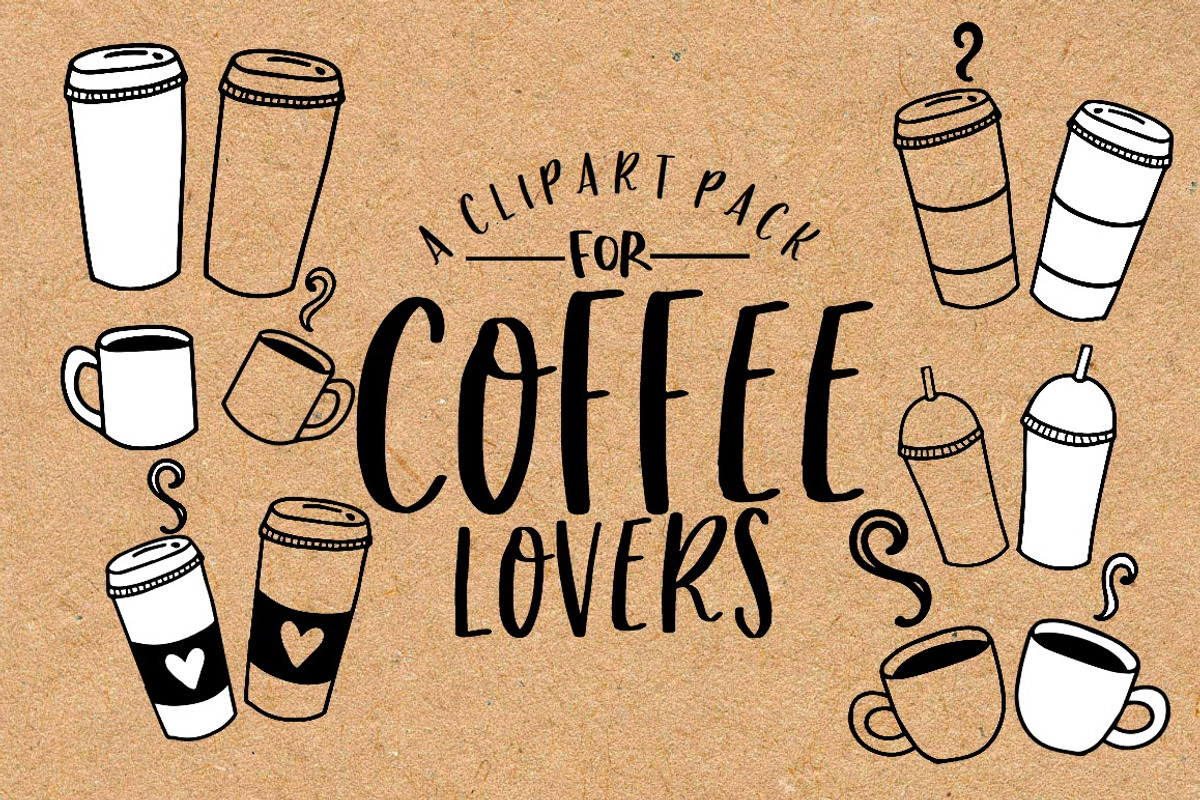 Hand Drawn Coffee Doodles, an Illustration by Sabrina Schleiger Design
