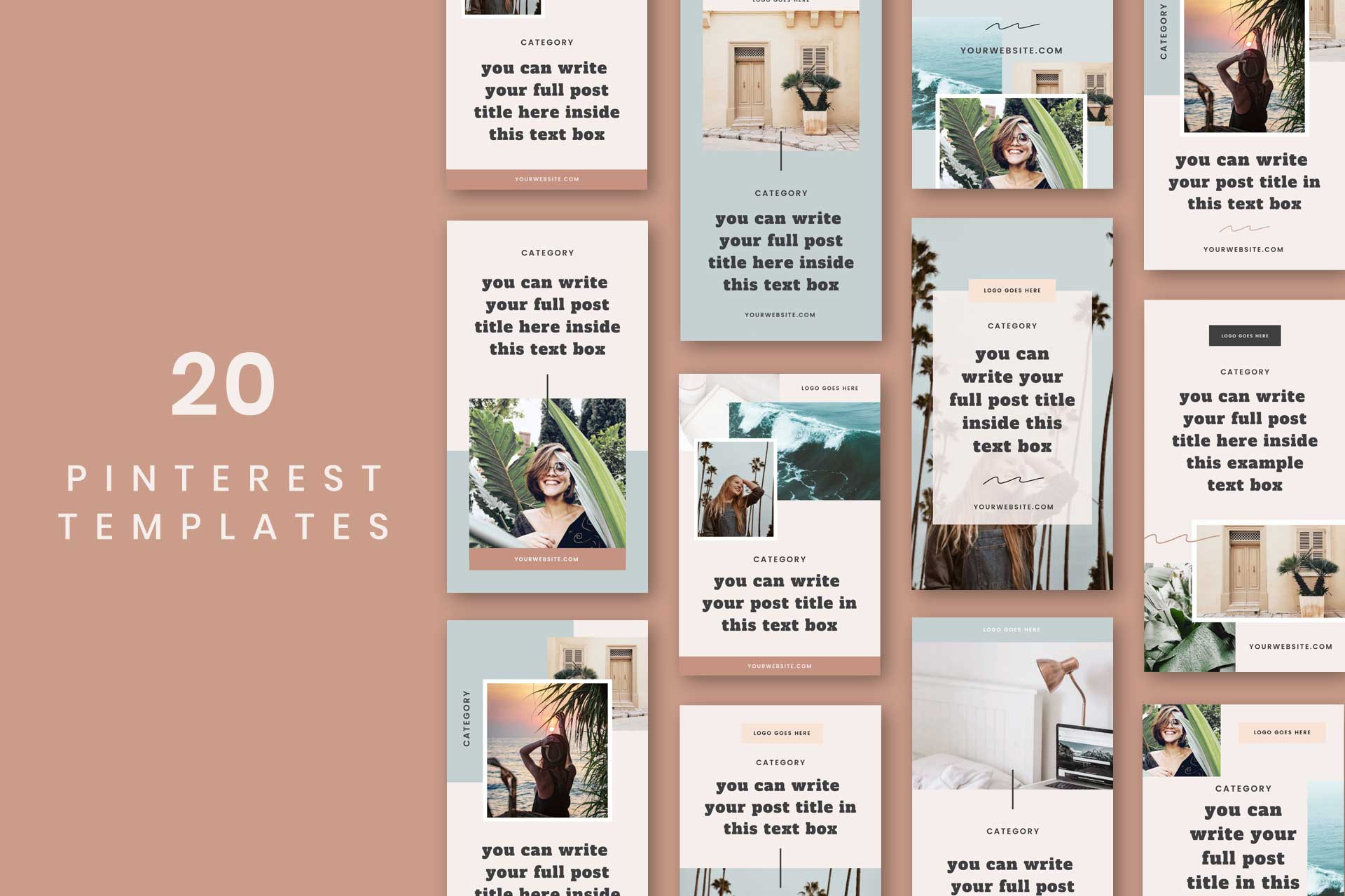 Minnie Pinterest Templates, a Social Media Template by Big Cat Creative